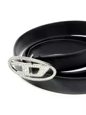 DIESEL® Crystal Embellished Leather Belt