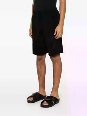 LANEUS Knitted Bermuda Shorts With Sequin Detailing
