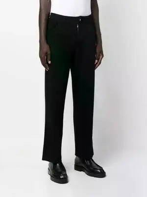 BARRIE Cashmere-cotton Blend Straight-leg Trousers