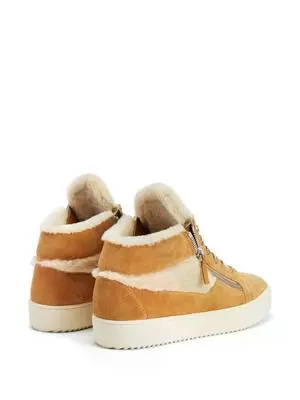 GIUSEPPE ZANOTTI Kriss Ice Velour Sneakers - Brown