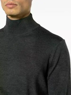 Corneliani Roll Neck Virgin Wool Jumper - Grey