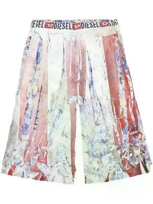 DIESEL® P-helge Printed Knee-length Shorts
