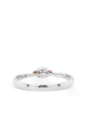 HYT JEWELRY 18kt White Gold Diamond Ring With Pink Diamonds