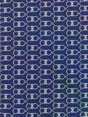 FERRAGAMO Gancini Print Neck Tie - Blue