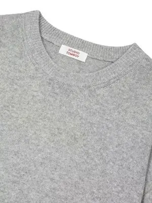 STUDIO TOMBOY Mélange-effect Crew Neck Jumper - Grey