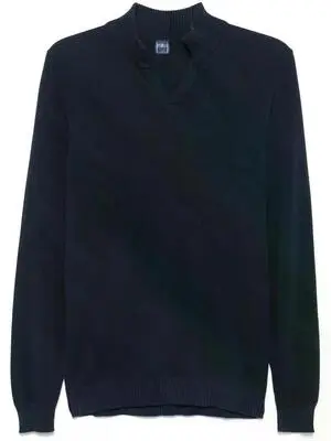 Fedeli Cotton V-neck Pullover