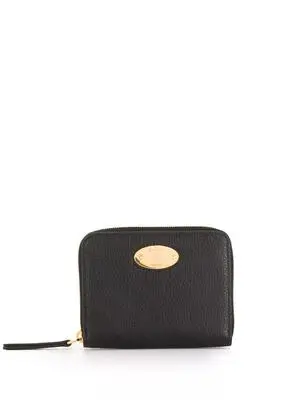 Mulberry Logo Plaque Zip-around Purse - Black