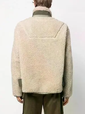 Sacai Faux-shearling Half-zip Sweatshirt