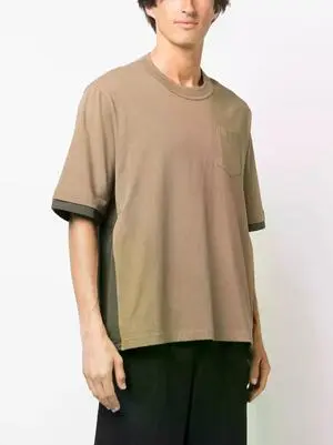 Sacai Colour-block Cotton T-shirt