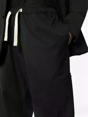 Palm Angels Drawstring-waist Wide-leg Trousers - Black
