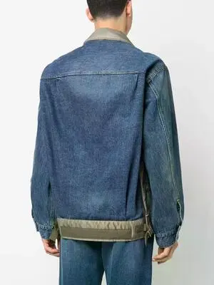 Sacai Contrasting-collar Denim Jacket