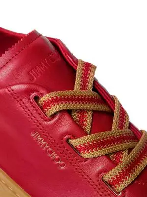 JIMMY CHOO Diamond Light Flex Leather Lace Up Sneakers