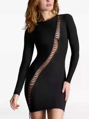 MAISON CLOSE Nuit Fauve Long-sleeve Mini Dress