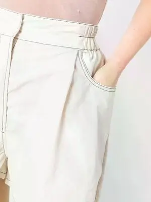 Sunnei Wide-leg Stitch-detail Shorts