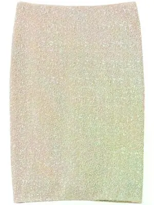 TWINSET Sequinned And Embellished Midi Skirt - Neutrals