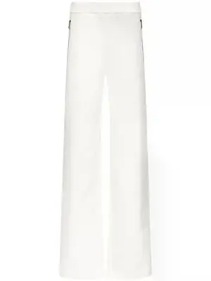 AREA Embossed Handprint Wide-leg Track Pants - White