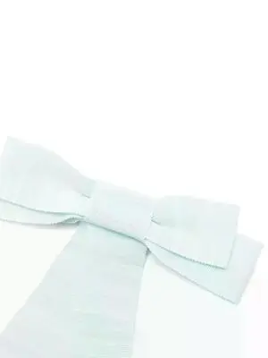 PARLOR Bow Detail Hair Clip With Logo Plaque