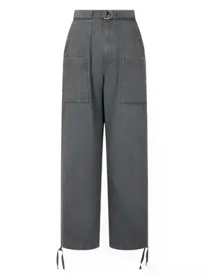 STUDIO TOMBOY High-waisted Cargo Trousers With Belt Detail - Grey