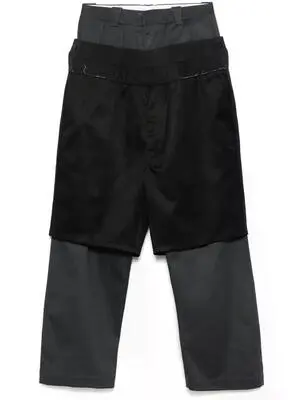 MAISON MARGIELA Layered Trousers - Black