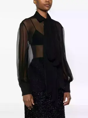 Valentino Garavani Sheer Scarf Detail Shirt