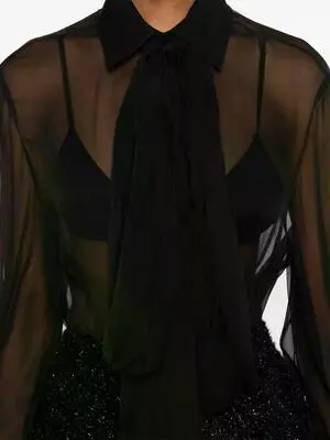 Valentino Garavani Sheer Scarf Detail Shirt