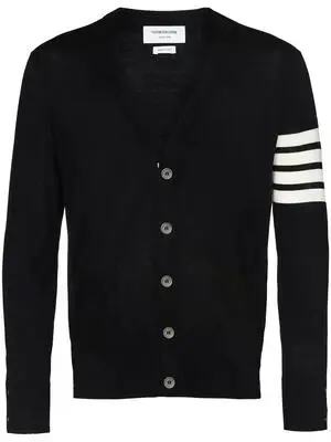 Thom Browne V-neck Cardigan With Signature Stripes
