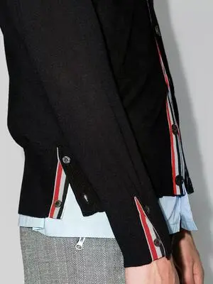 Thom Browne V-neck Cardigan With Signature Stripes