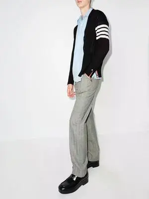 Thom Browne V-neck Cardigan With Signature Stripes
