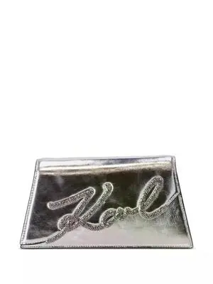 Karl Lagerfeld K/signature 2.0 Metallic Shoulder Bag