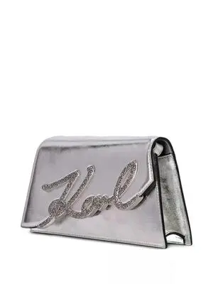 Karl Lagerfeld K/signature 2.0 Metallic Shoulder Bag