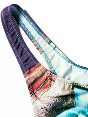 JEAN PAUL GAULTIER Graphic Rose Print Swimsuit