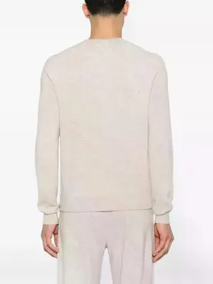 Eric Bompard Crew Neck Long Sleeve Sweater With Ribbed Trim