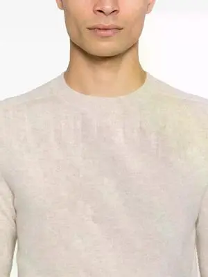 Eric Bompard Crew Neck Long Sleeve Sweater With Ribbed Trim