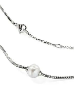 John Hardy Sterling Cable Link Pearl Necklace