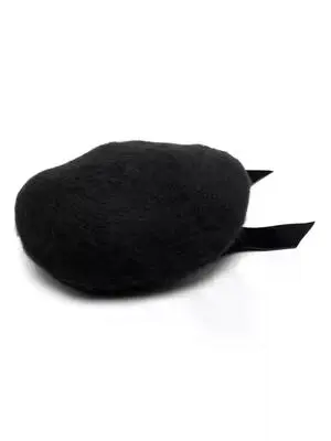 JENNIFER BEHR Bow Beret - Black