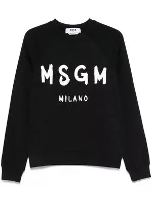 MSGM Logo Print Sweatshirt - Black