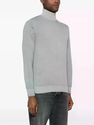 DELL'OGLIO Roll Neck Knitted Jumper - Grey