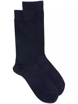 Sunspel Logo Print Socks - Blue