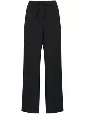 YVES SALOMON Silk Palazzo Trousers - Black