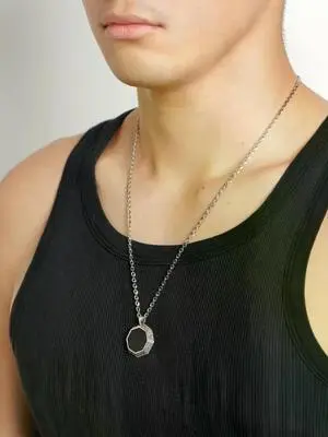 Emanuele Bicocchi Octagon Onyx Pendant Necklace