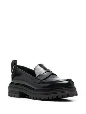 SERGIO ROSSI Joan Leather Loafers