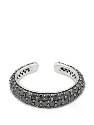 Tom Wood Sterling Ear Cuff With Black Diamonds - Silver