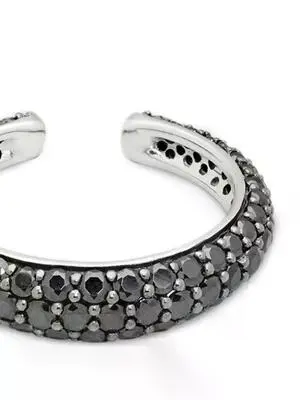 Tom Wood Sterling Ear Cuff With Black Diamonds