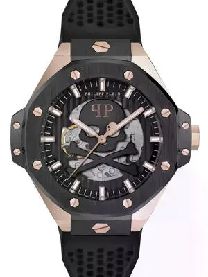 Philipp Plein Skeleton Royal Chronograph Watch - Black