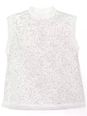 Shiatzy Chen Sequined Sleeveless Top