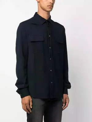 Kiton Logo-embroidered Stretch-cotton Shirt