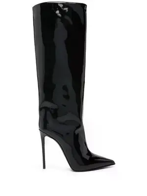 LE SILLA 125mm Leather Knee-length Boots - Black