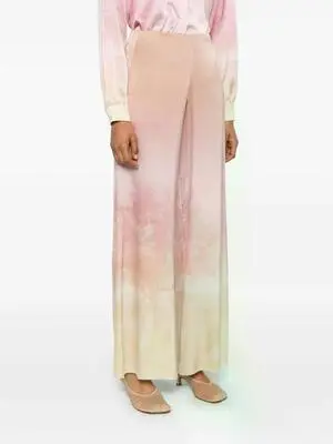 PIERRE-LOUIS MASCIA Printed Wide-leg Trousers