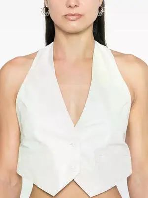 MANOKHI White Calf Leather Vest