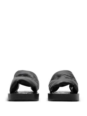 Burberry Lambskin Equestrian Knight Motif Slides